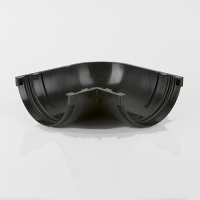 MJAbbott Direct - Brett Martin Deepstyle 170mm uPVC gutter 90° angle. Black