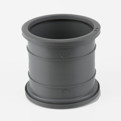 MJAbbott Direct - 110mm soil pipe double socket pipe connector - black