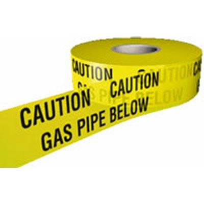MJAbbott Direct - GAS PIPE BELOW yellow underground warning marker ...